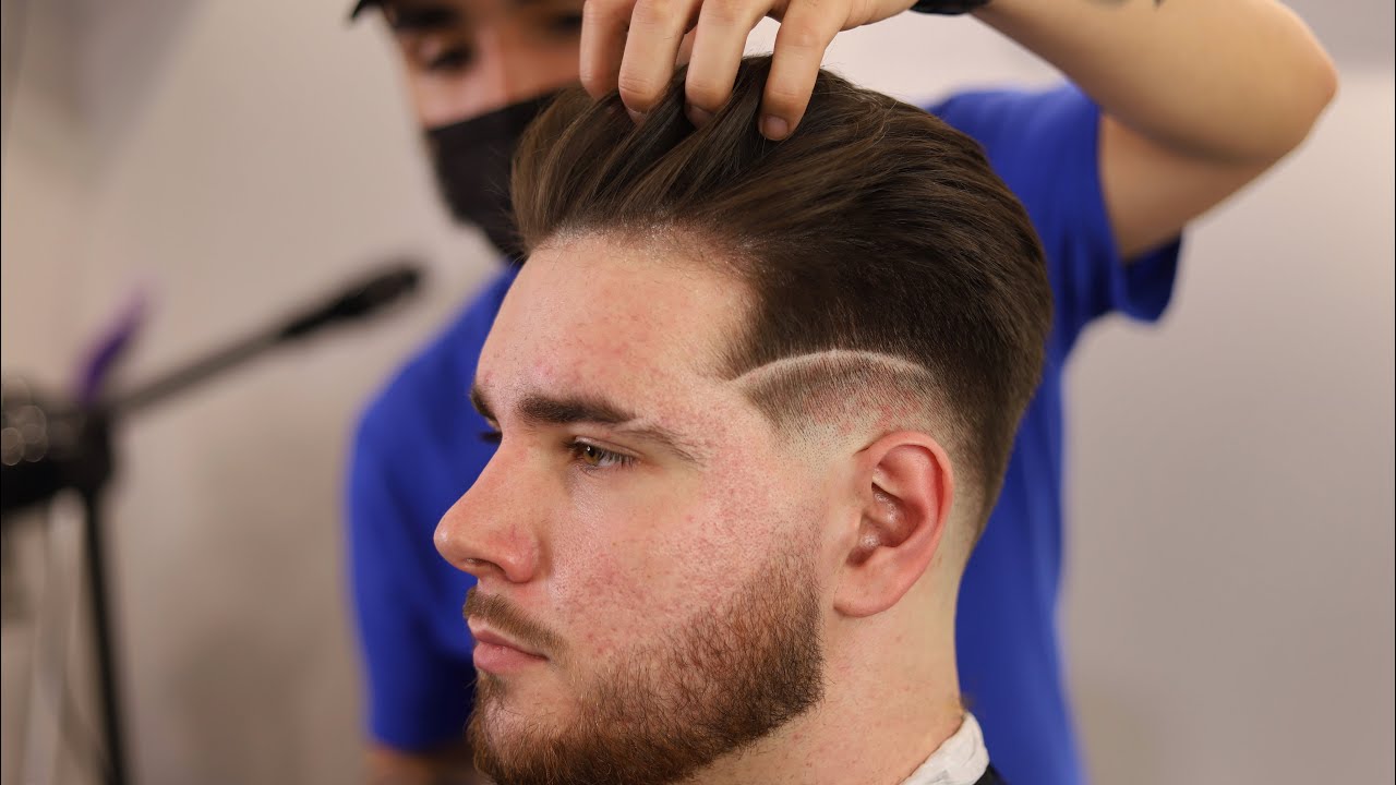 flawless scissor cut with fade. (haircut tutorial) - YouTube