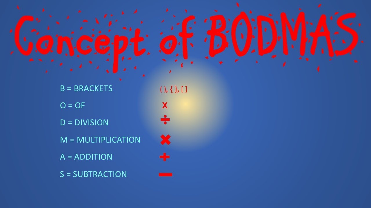 Concept of BODMAS - YouTube
