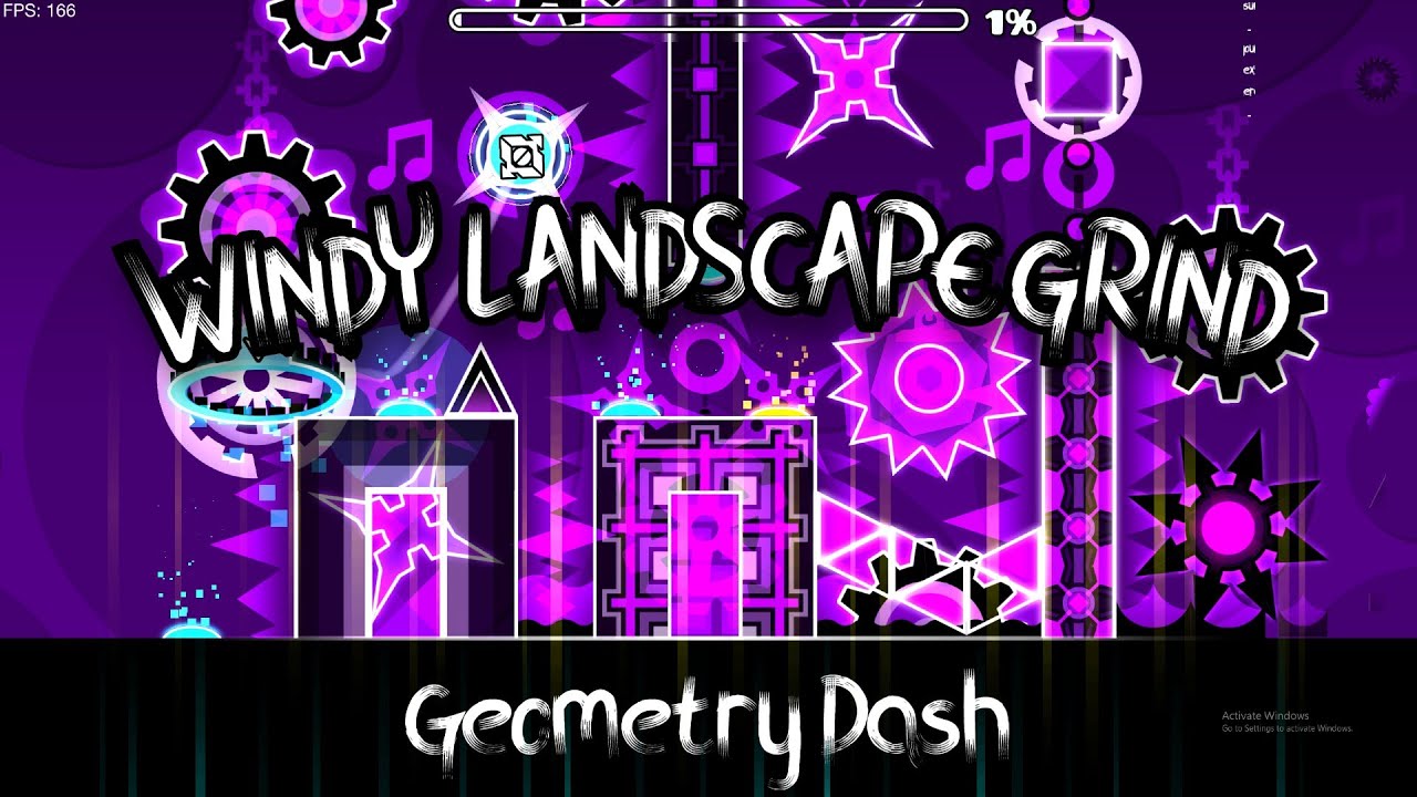 Beating Windy Landscape on Geometry Dash #2 - YouTube