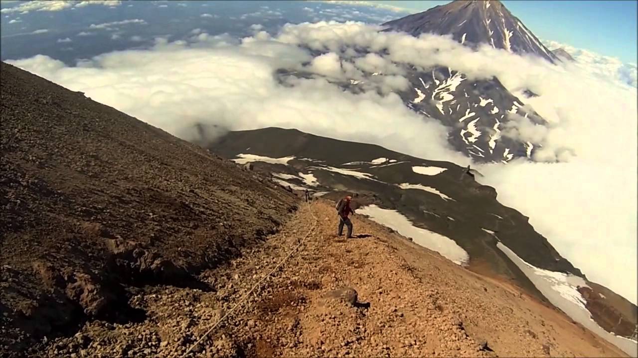 Scree surfing Avachinsky - YouTube