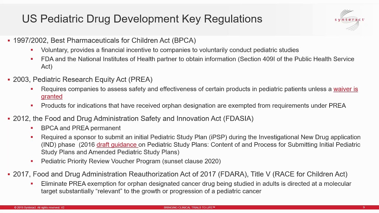 An Overview & Comparison of US and EU Pediatric Drug Development ...