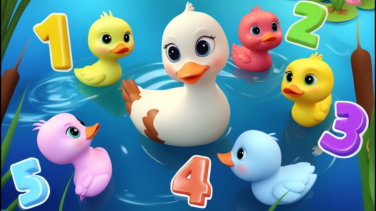 5 Little Ducks(Learn Colors Song) | Giggles Nursery Rhymes & Kids Songs ...