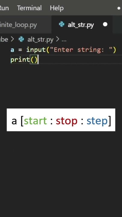 Print Alternate Characters In a String in Python #shorts #short #coding - YouTube