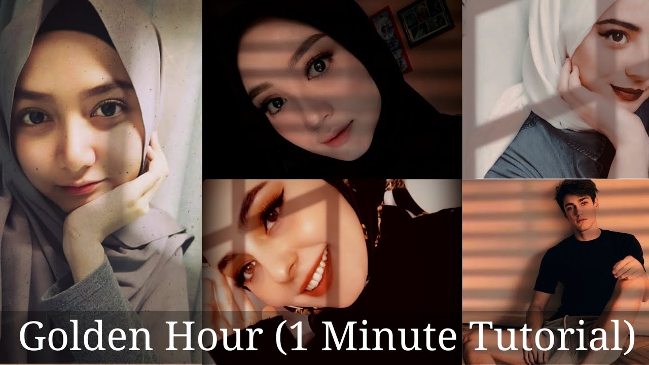 Cara Edit Foto Golden Hour Effect||Foto Aesthetic ||Sun Blind||PicsArt ...
