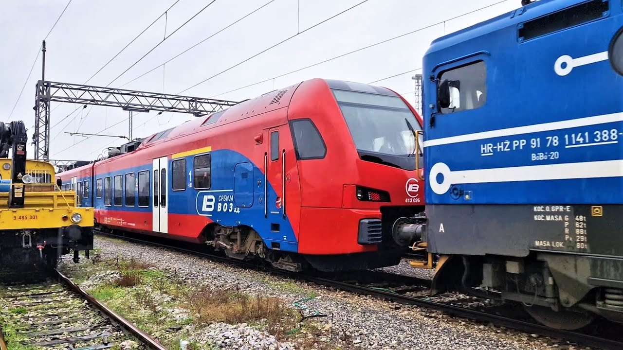 Train Stadler Flirt Serbia voz in Croatia. Vlak Stadler Srbija voz u D ...