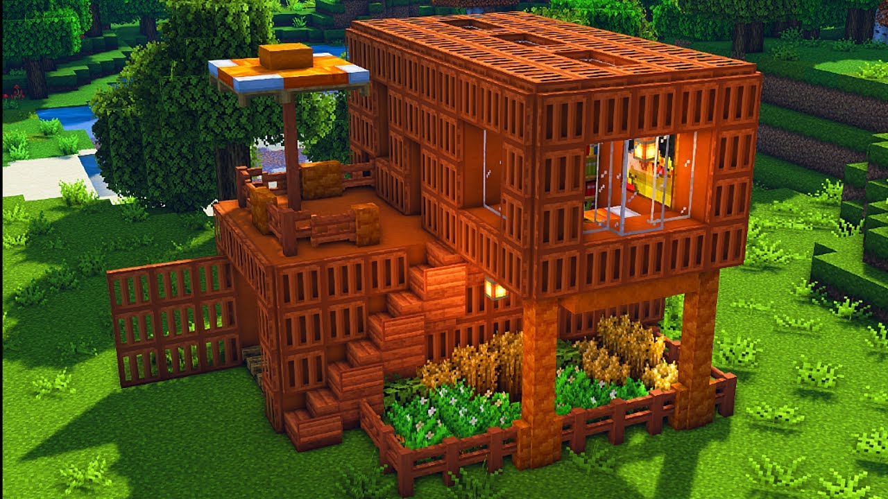 Minecraft | How to Build a Stacked Cargo Container House - YouTube