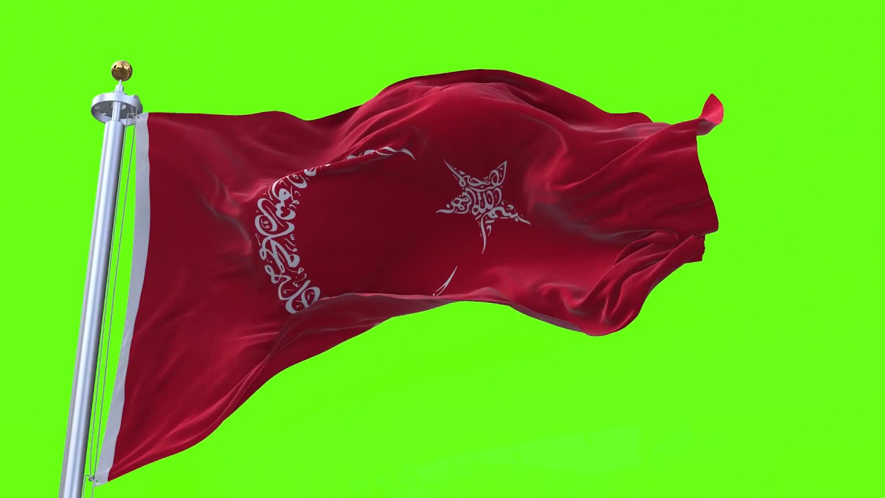 3D Waving Flag of Turkey (green screen | Shahada) / Dalgalanan Türk ...