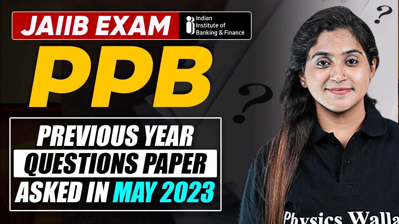 JAIIB PPB Previous Year Question Paper || JAIIB Previous Question Paper ...