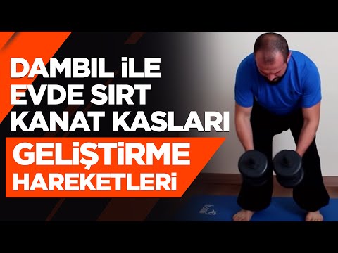 Dambıl ile Evde Sırt Kanat Kasları Geliştirme Hareketleri