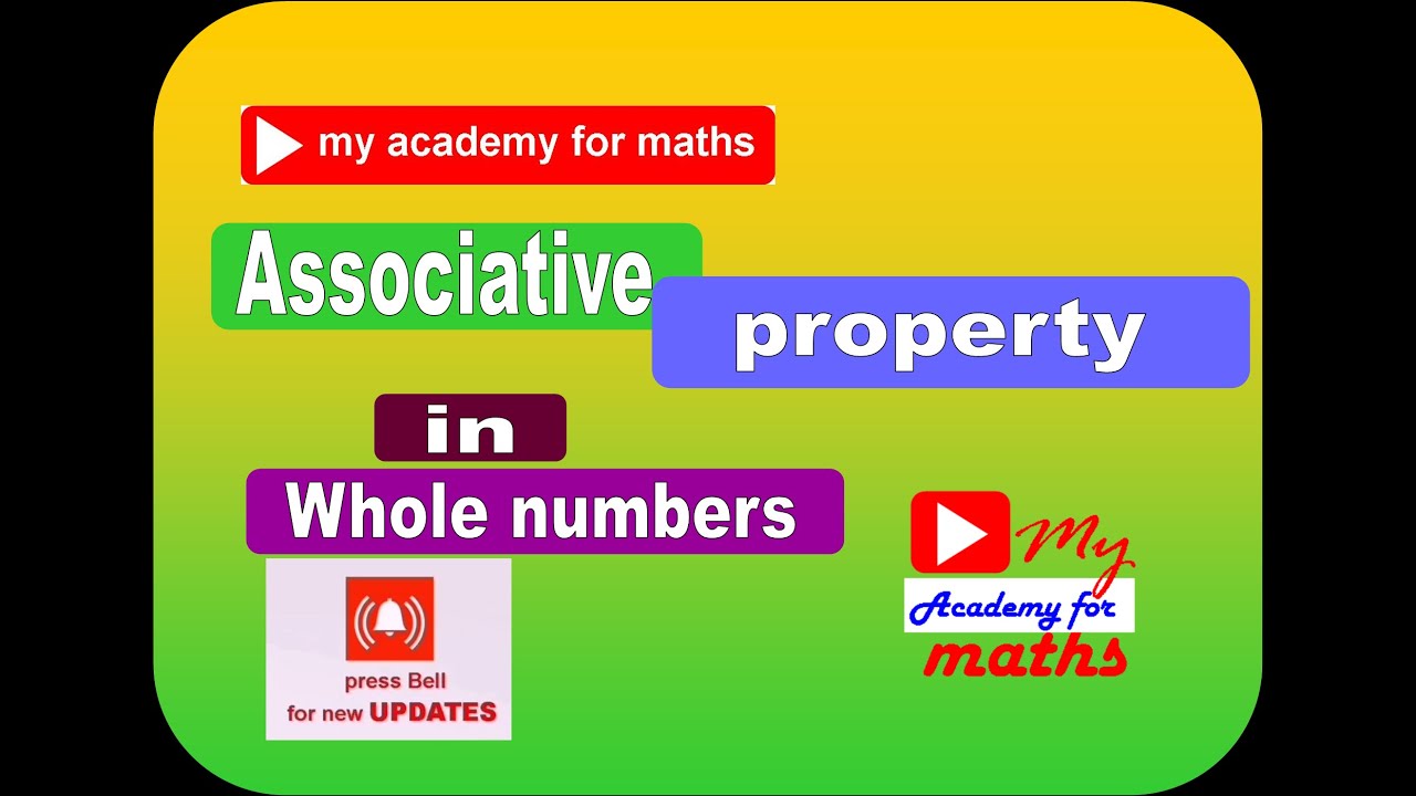 associative property in whole numbers - YouTube