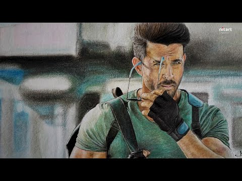 Drawing of Hrithik Roshan as 'Kabir' in WAR | Nitart