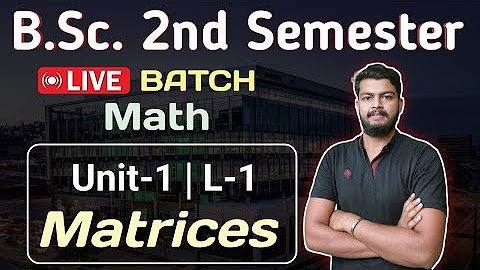 Math B.Sc. 2nd Semester. Matrices Differential Equations and Geometry bsc 2nd semester. B.Sc ...