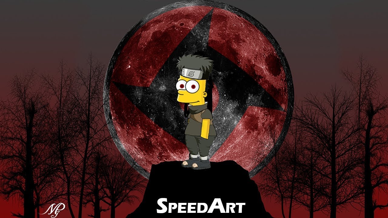 Photoshop Bart Uchiha Simpson (SpeedArt)! - YouTube