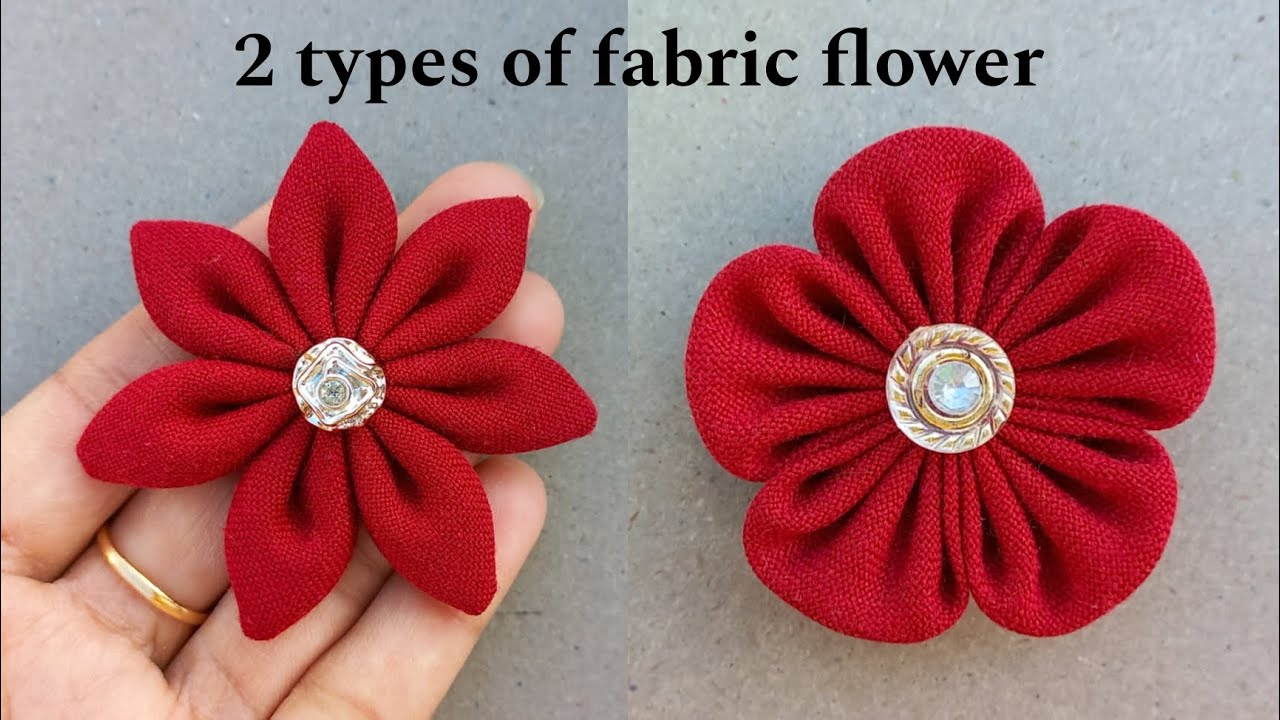 How To Make Fabric Flower | How to make an adorable fabric rose flower ...