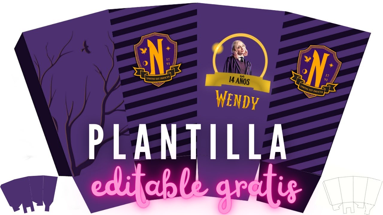 🍿Cómo hacer PLANTILLA o MOLDE de CAJA para PALOMITAS para armar ...