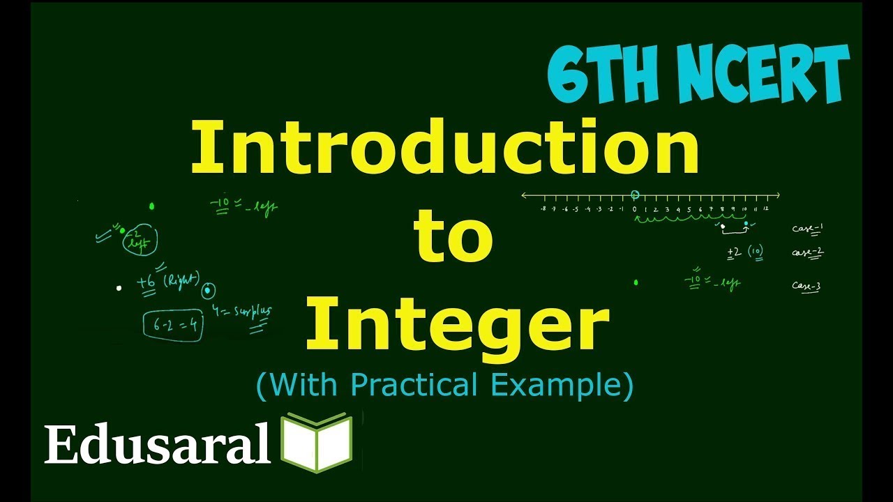 Introduction to Integers - with Practical Example | Algebra | Ch-6,6.1 ...