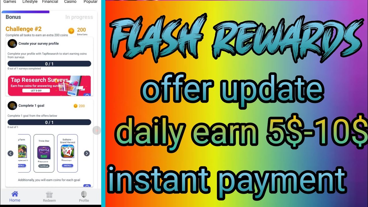 Flash rewards new method 20$ earn daily Bangla instant payment solution ...
