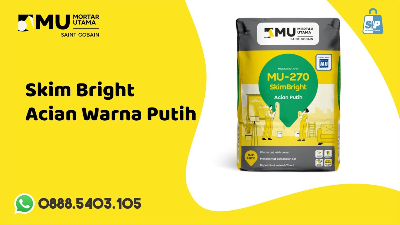 Acian Putih MU 270 Untuk Berbagai Area | Mortar Utama - YouTube