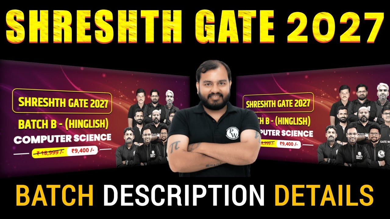 @PhysicsWallah Shreshth Gate 2027 Batch Details & Overview।Pw Coupon Code GATE। - YouTube