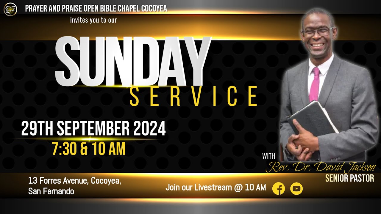 Sunday Worship Service - 29th September 2024 - YouTube