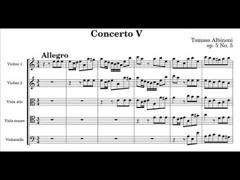 ALBINONI opus 5 5, 8º concerto do 4º ANO