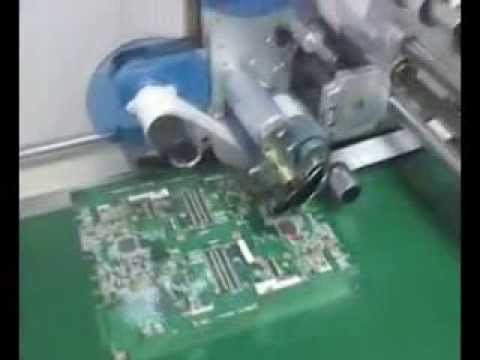 Automatic Labeling Machine for Circuit Board - YouTube