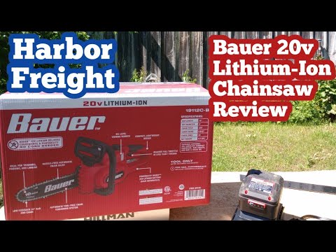Harbor Freight Bauer 20V Lithium-Ion 10inch Cordless Chainsaw Review ...
