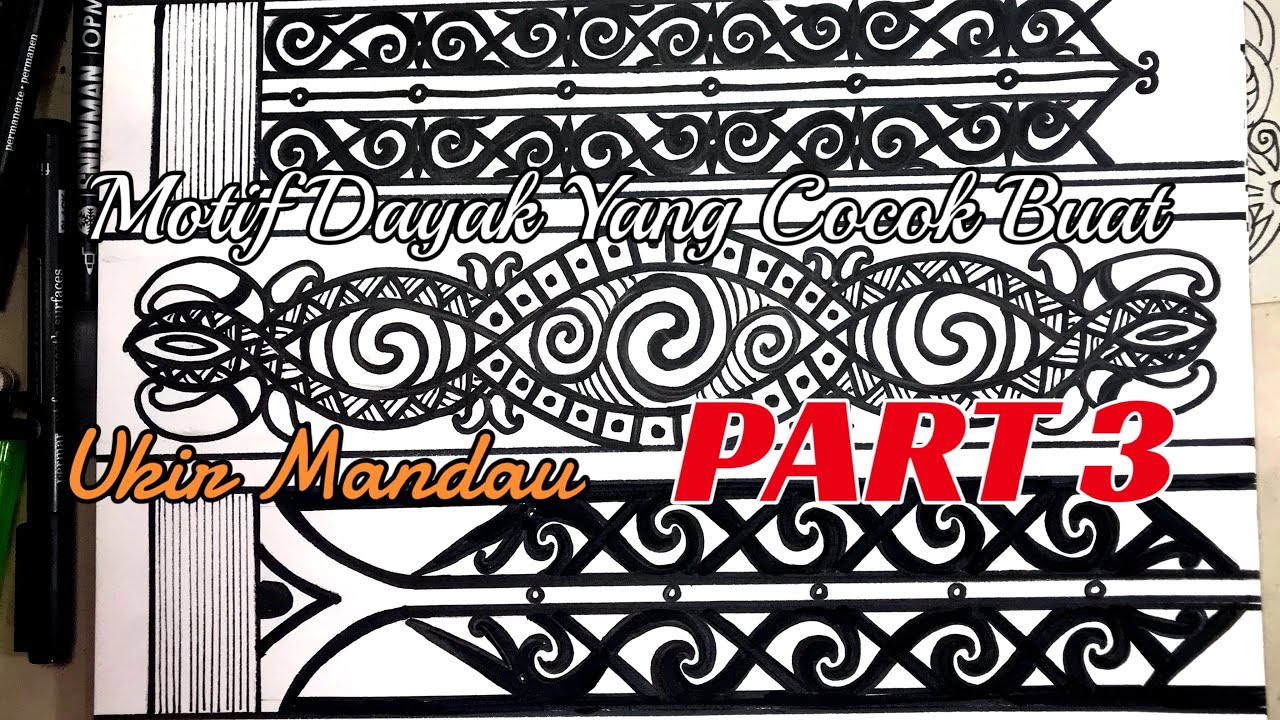 Motif dayak mudah yang cocok buat ukiran sarung mandau PART 3 | borneo ...