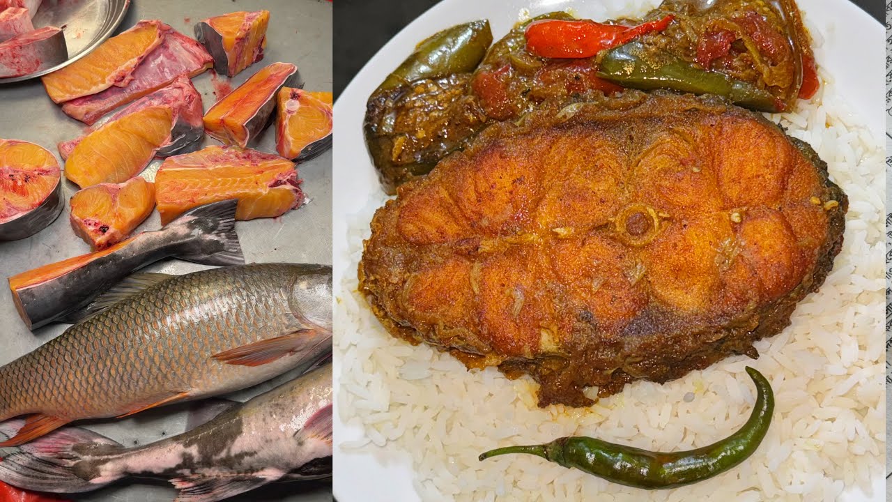 Big Rui Fish Bhuna With Eggplant - YouTube