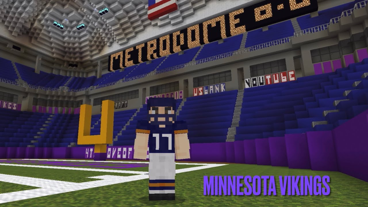 Minnesota Vikings Minecraft Stadium. Metrodome - YouTube