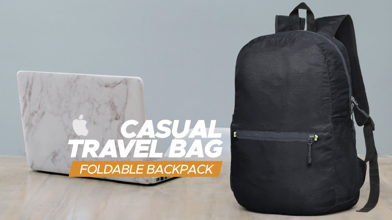 FATMUG Foldable Backpack For Camping, Trekking | Office, College | Light-weight | Black - YouTube