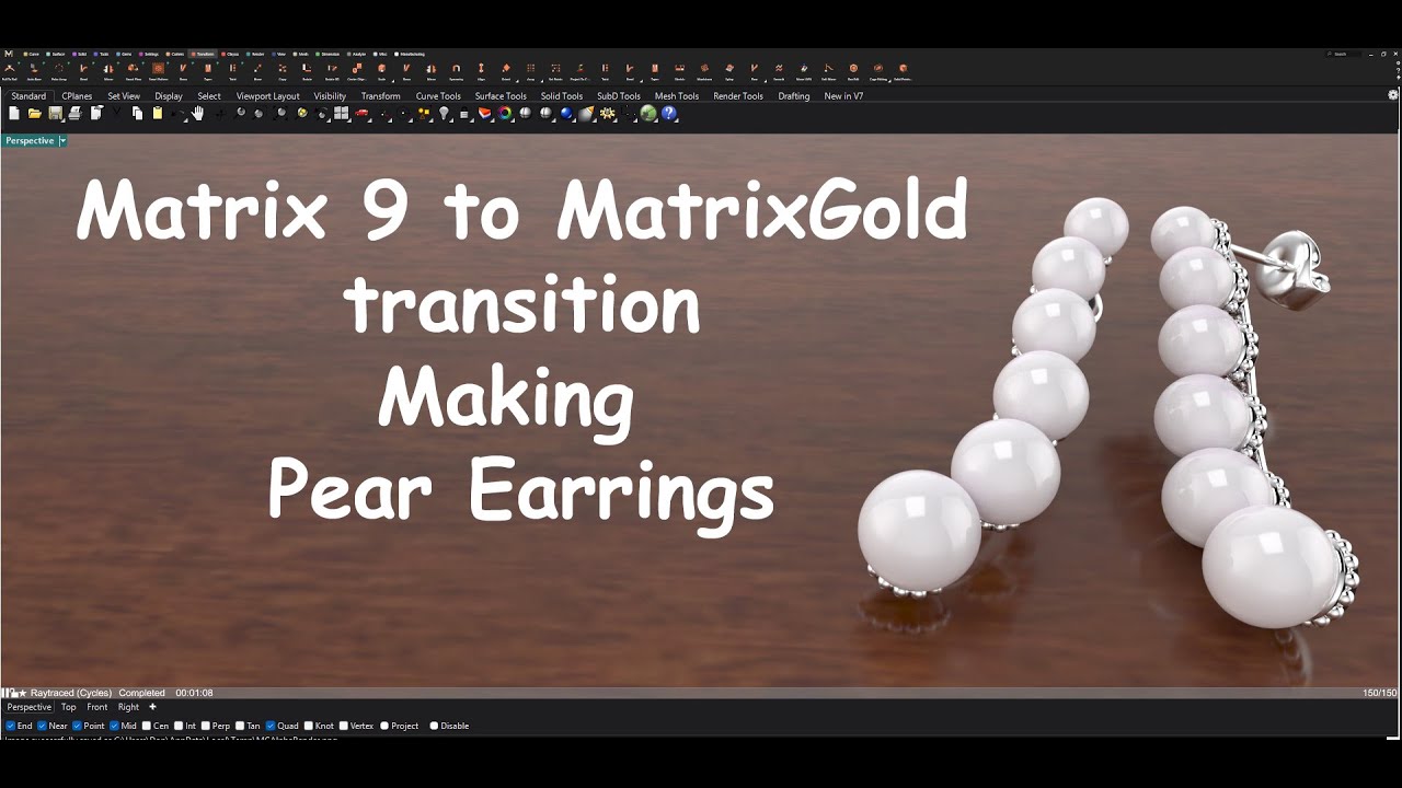 Matrix 9 to MatrixGold transition Making Pearl Earrings - YouTube