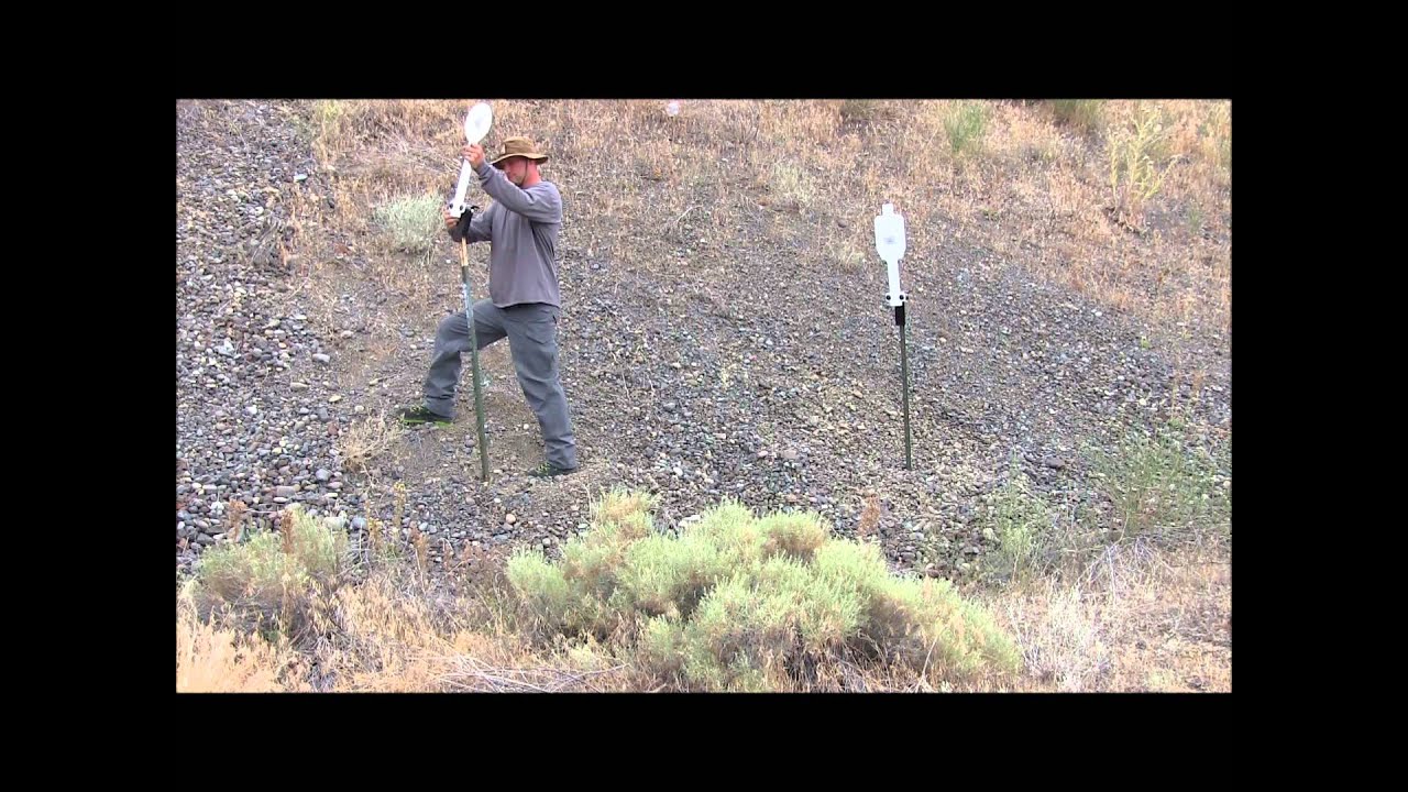 Shooting the T POST spring target from JC Steel Targets - YouTube