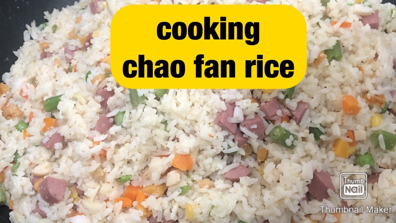 cooking chao fan rice - YouTube