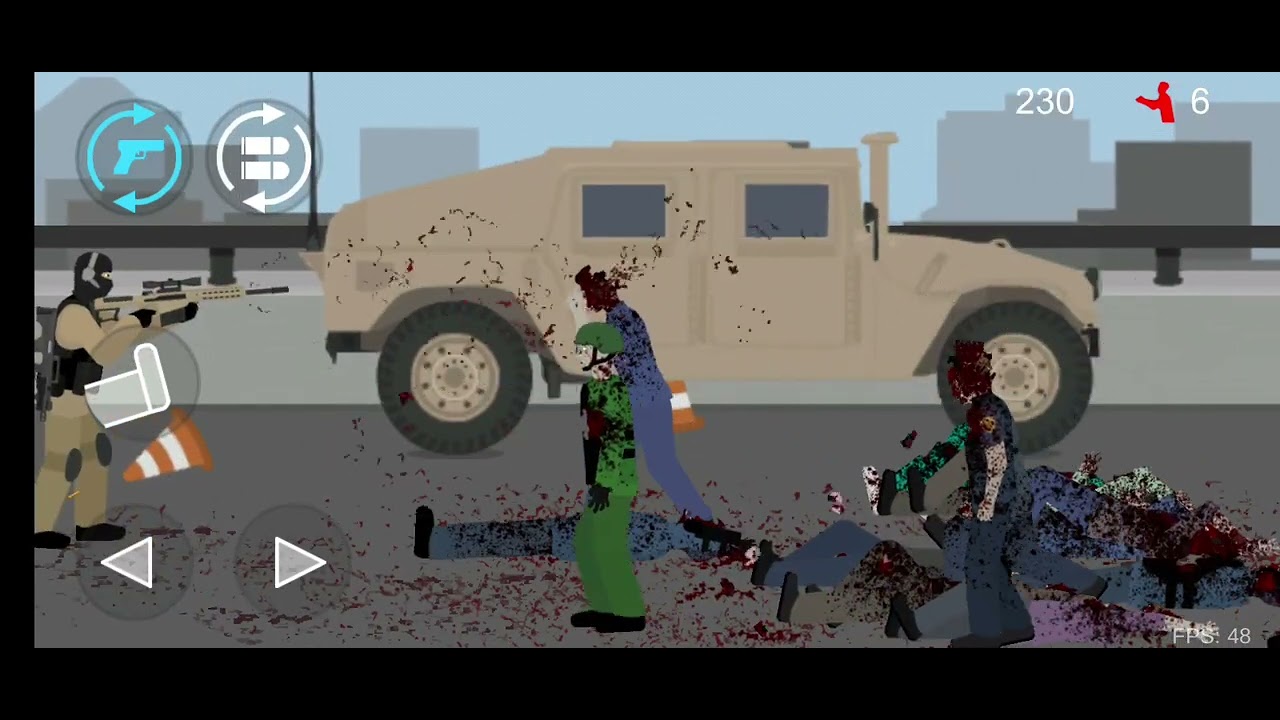 FLAT ZOMBIES: Bridge Gameplay with 50 cals - YouTube