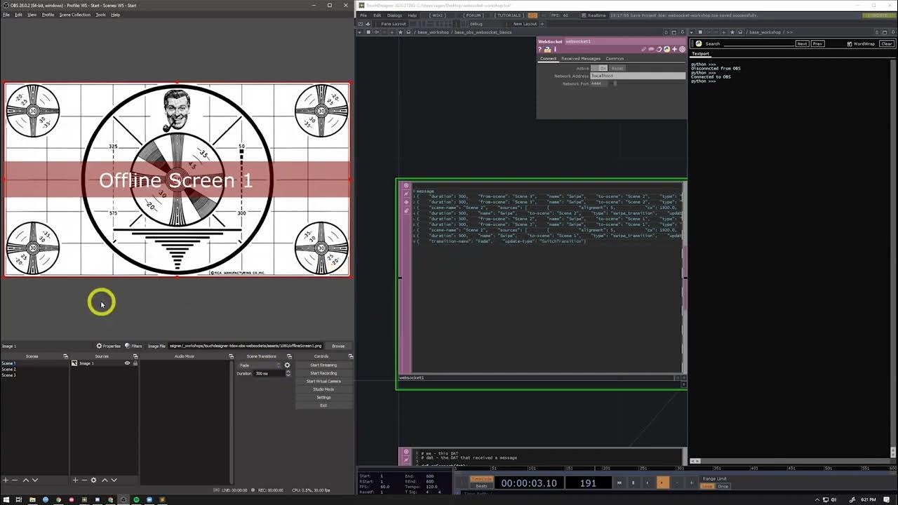 2/3 TouchDesigner Vol.037 Automation and Remote Control with OBS WebSockets - YouTube