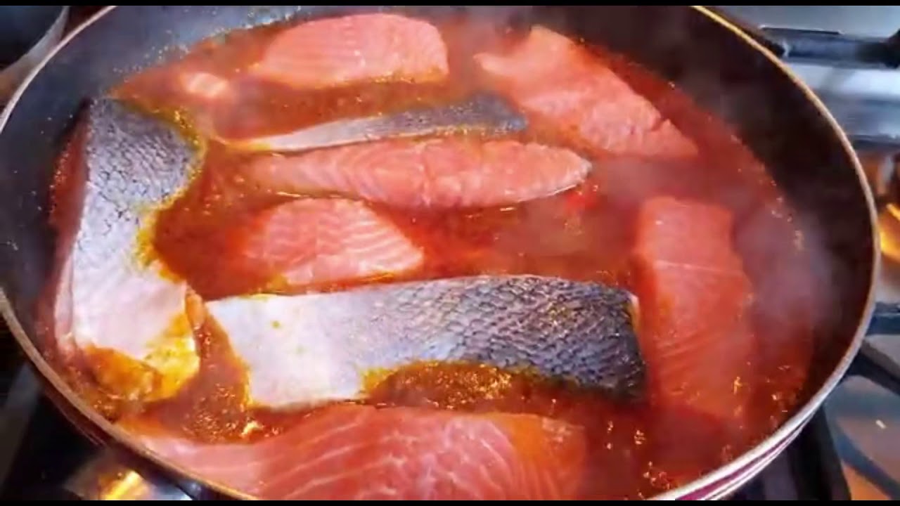 Salmon fish bhuna recipe - YouTube