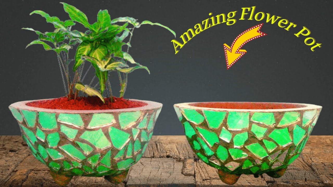 amazing and inexpensive/ how to make easy beautiful flower pots for ...