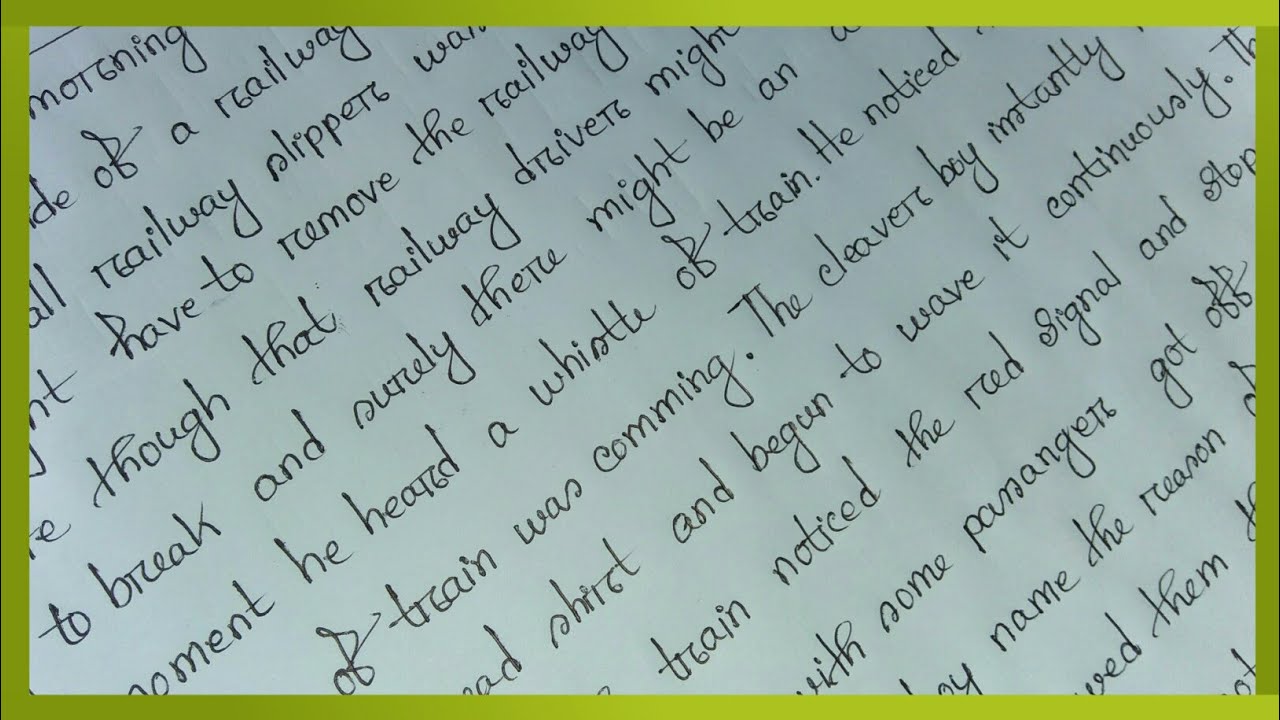 How to improve handwriting || Beautiful english handwriting || Written ...