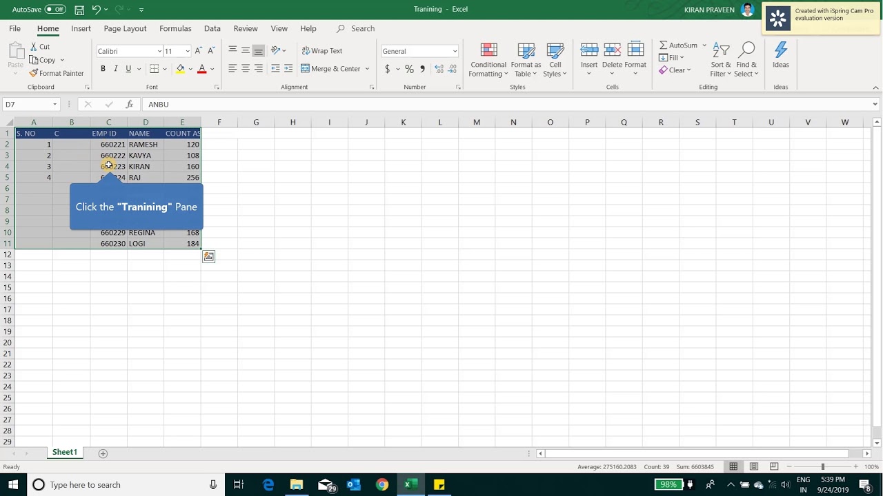 Excel Shortcuts In Tamil Youtube