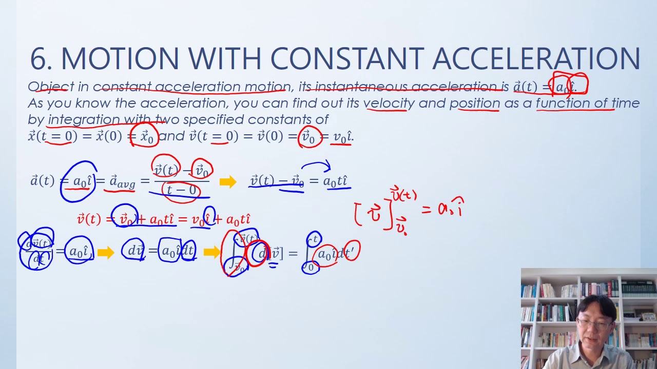 Lec16 物理(一) Motion Diagram, Motion with Constant Acceleration - YouTube