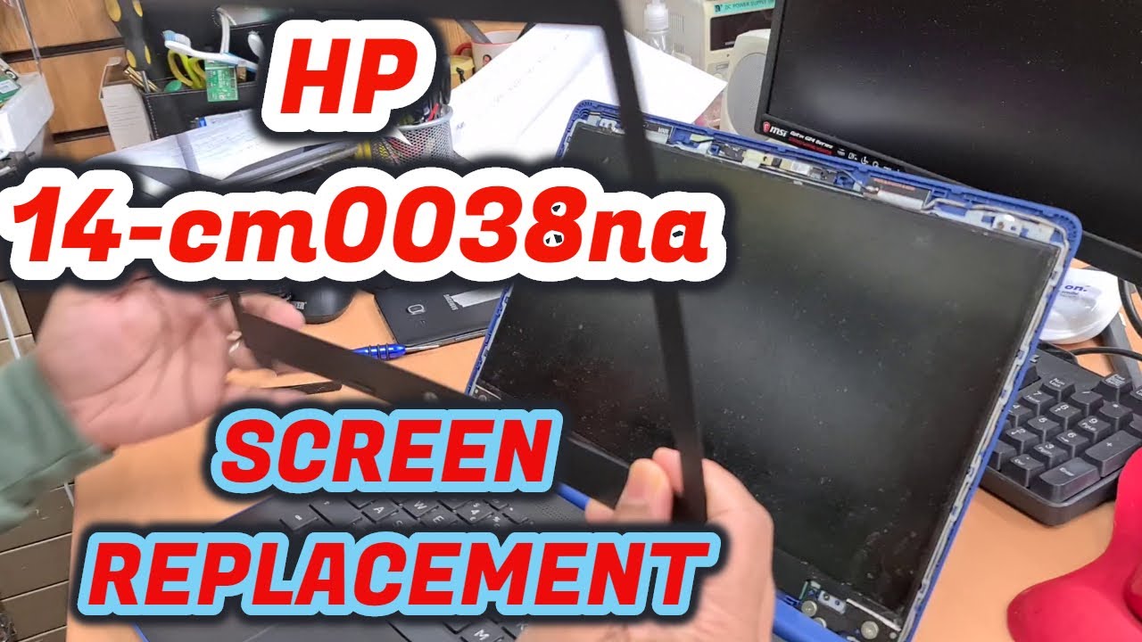 HP 14 cm0038na Screen replacement guide - YouTube