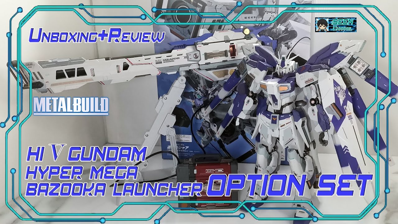 [Unboxing+Review] Hi 𝜈 Gundam: HYPER MEGA BAZOOKA LAUNCHER - OPTION SET ...