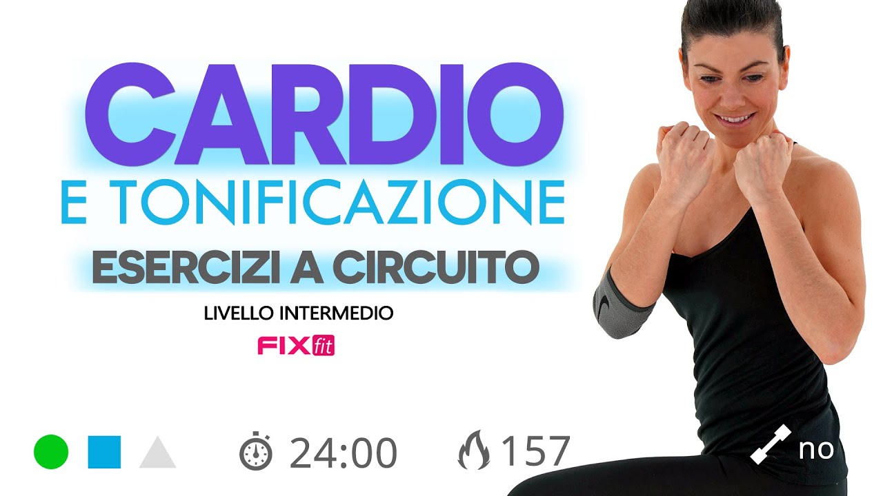 Esercizi A Casa: Allenamento Cardio e Tonificazione A Circuito - YouTube