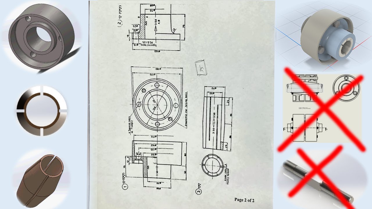 Friction grip coupling tutorial ( midterm fall 23 ) || شرح تجميع وصلة ...