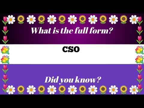 Full Form of CSO. - YouTube