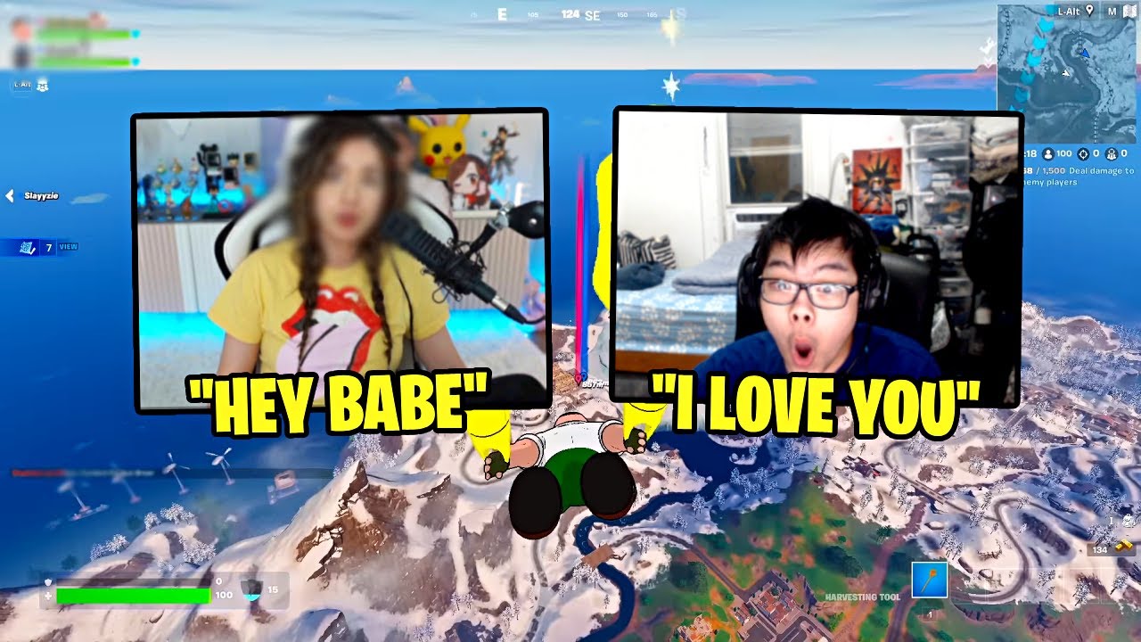 AsianJeff Plays with his GIRLFRIEND (AsianBunnyx) in Fortnite! - YouTube