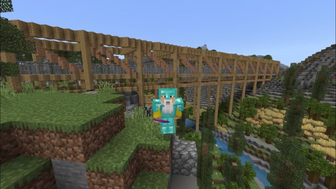 Minecraft / Building A Bridge Across A Canyon | Disaster Defence By ...