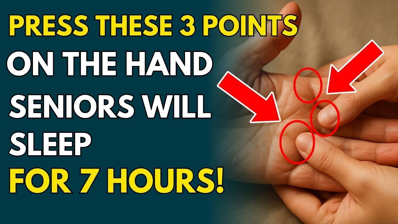 Unbelievable! Just Press 3 Points On The Hand And Seniors Will Sleep ...