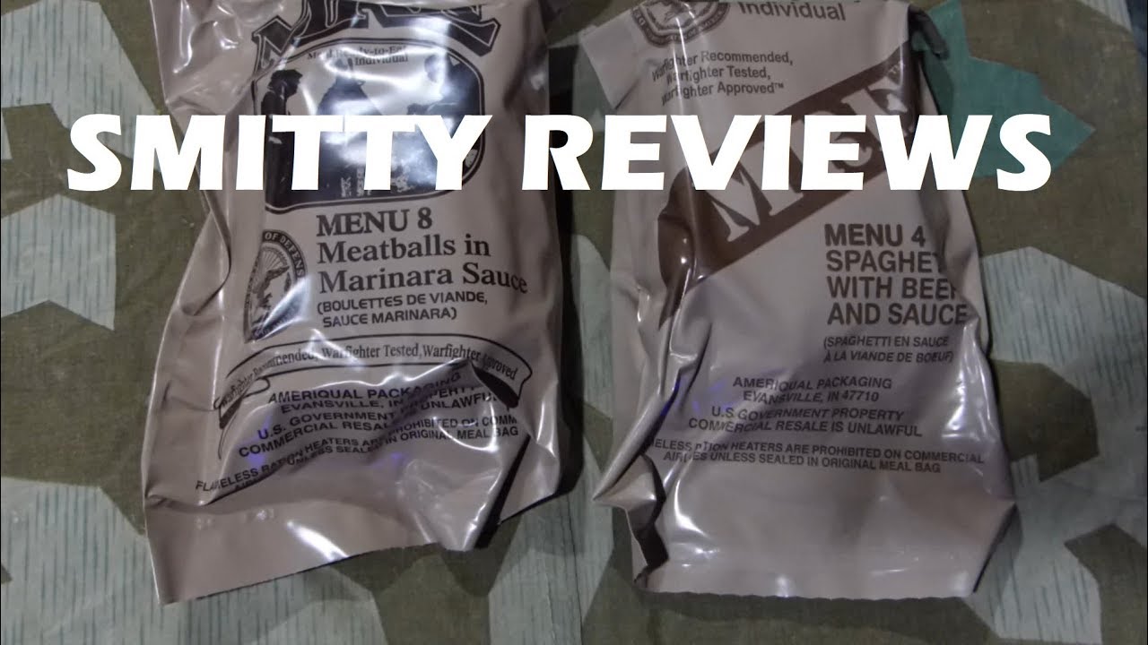 US MRE - 2017 - Menu 4 and 8 - Spaghetti and Meatballs - YouTube